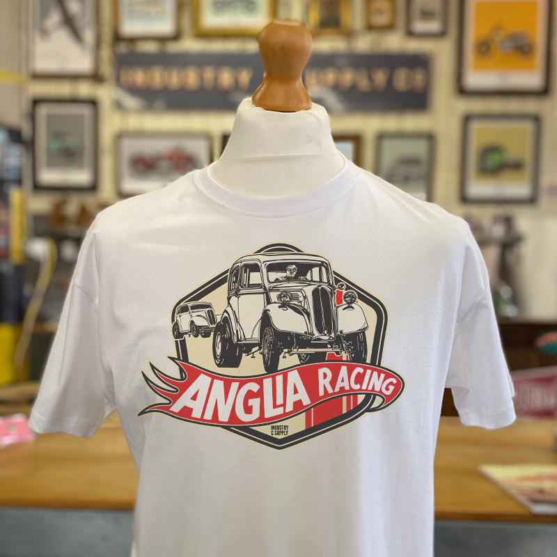 Ford Anglia Racing T-Shirt. 100% Cotton. All Sizes. Industry & Supply ...