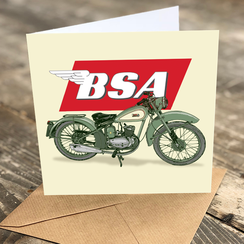 BSA GREETINGS CARDS | Industry & Supply | Artisan T-Shirts - Motorbikes ...