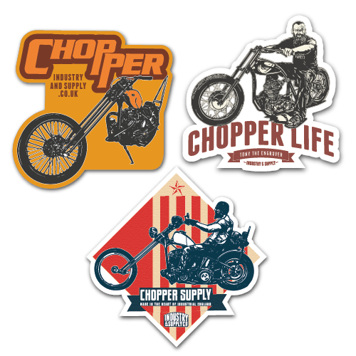 CHOPPER STICKER BUNDLE | Industry & Supply | Artisan T-Shirts ...