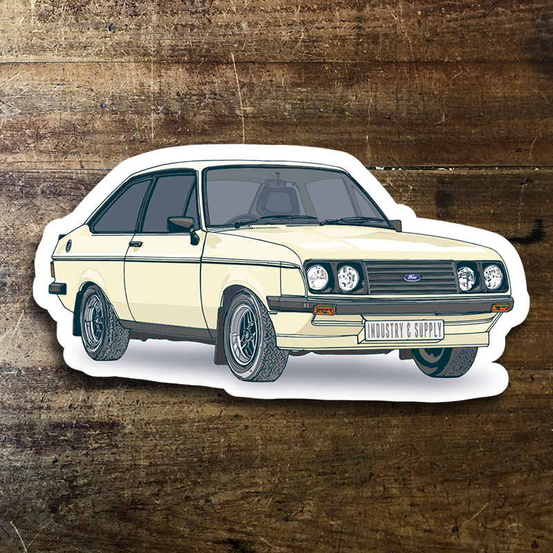 MK2 FORD ESCORT FREE STICKERS | Industry & Supply | Artisan T-Shirts ...