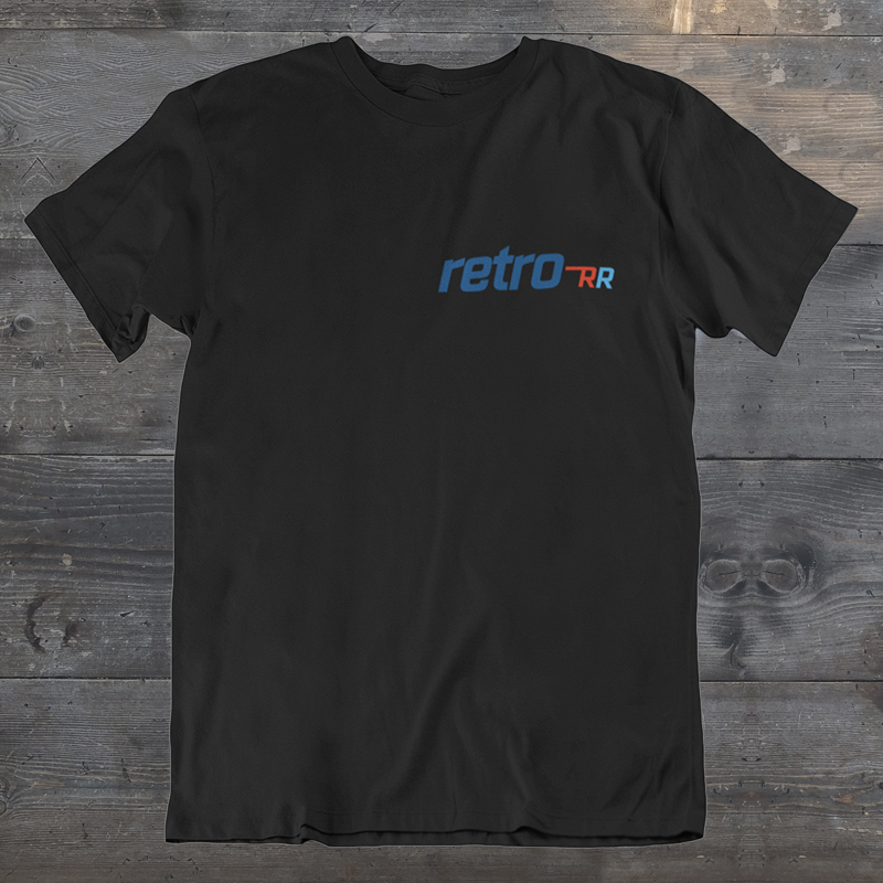 Retro RR T-Shirt. 100% Cotton. Black, Grey, White. | Industry & Supply ...