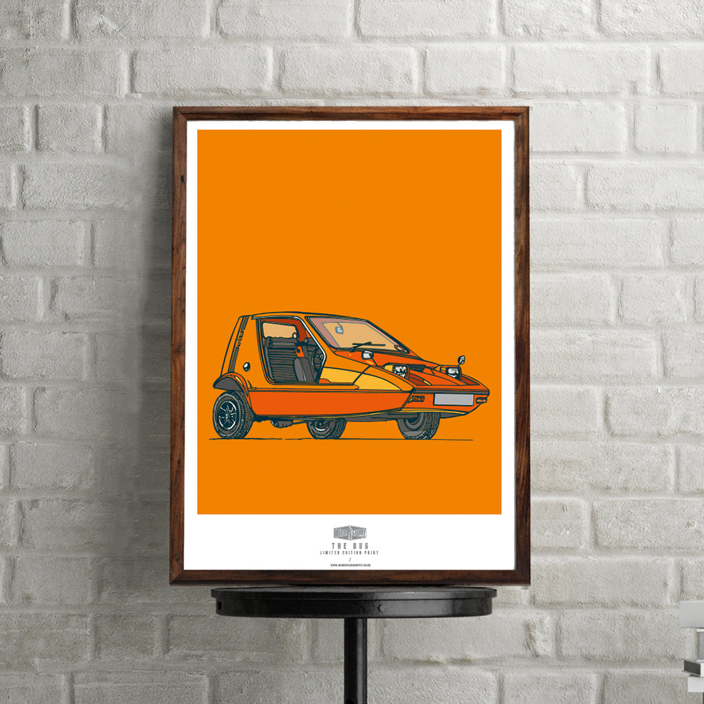 The Bond Bug Wall Art Print. Classic Bond Movie Car. | Industry ...