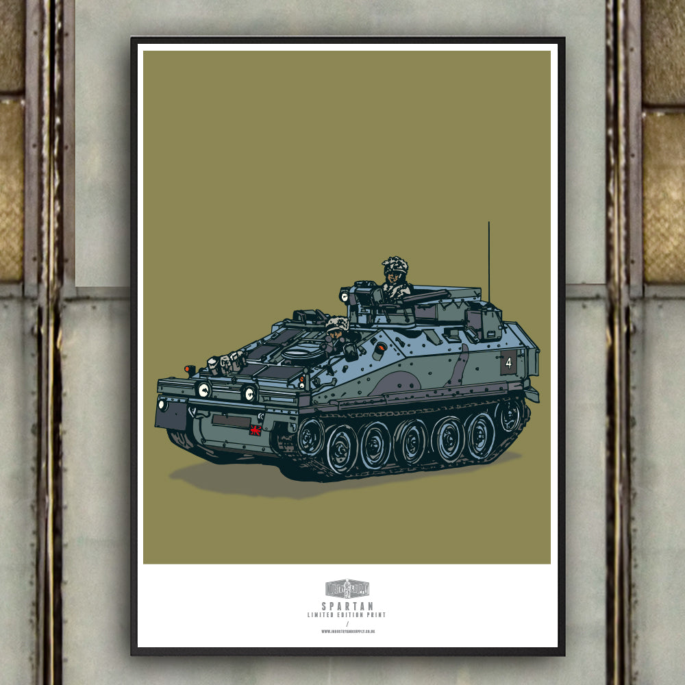 SPARTAN TANK ART PRINT | Industry & Supply | Artisan T-Shirts ...
